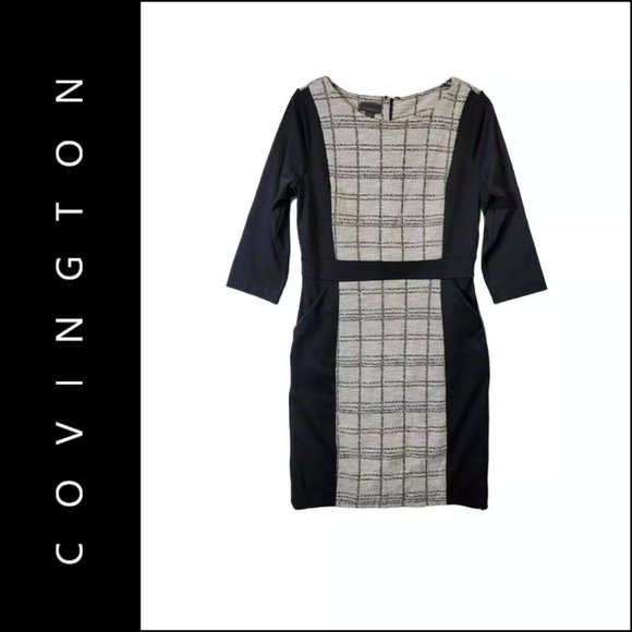 Covington | Dresses | Covington Women Sheath Stretch Dress Plaid Large ...
